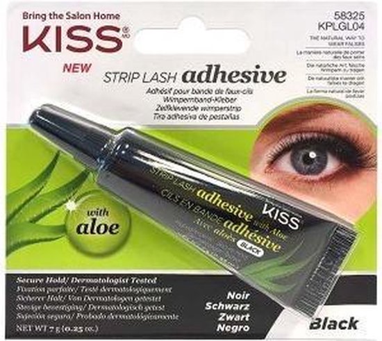 KISS - Strip Lash Adhesive with Aloe Black | bol.com