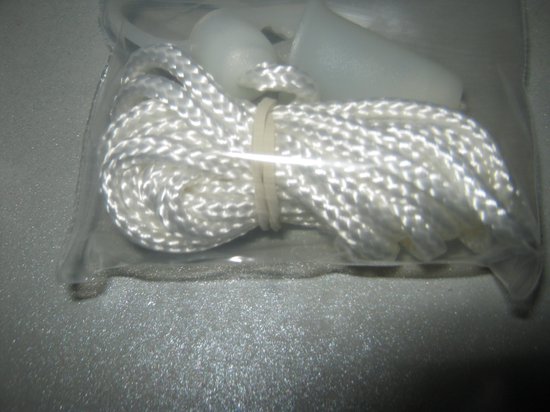 Trekkoord met fluorescente knop 190cm verstelbaar arctic wit Lichtkoord ...