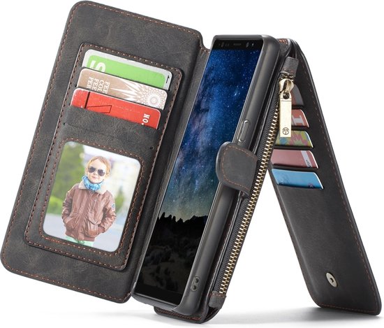 Caseme Luxe Wallet 2in1 Bookcase voor Samsung Galaxy Note 9 - Zwart ...