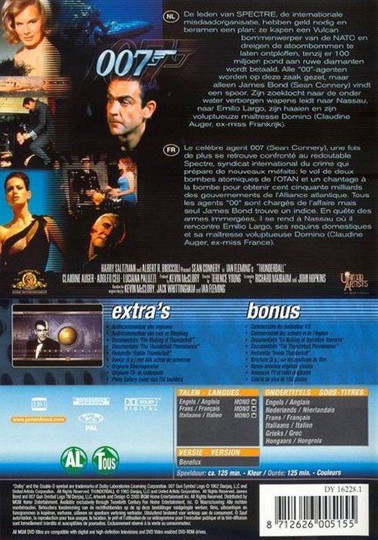 Thunderball (Dvd), Sean Connery | Dvd's | bol