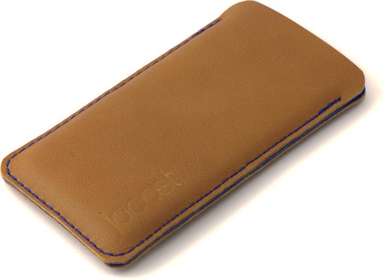 JACCET lederen iPhone 11 Pro hoesje - Cognac kleur leer met blauw ...