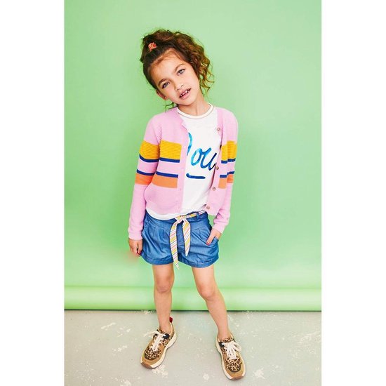 NONO Meisjes truien & vesten NONO AuraB fine knit cardigan with multi ...