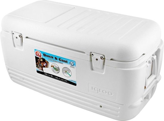 Igloo Quick & Cool 100 - Grote koelbox - 95 Liter - Wit | bol.com