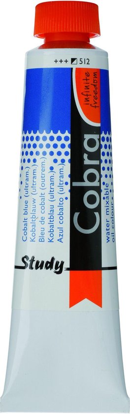 Cobra Study Olieverf 40ml | Cobalt Blue (ultramarine) (512) | bol