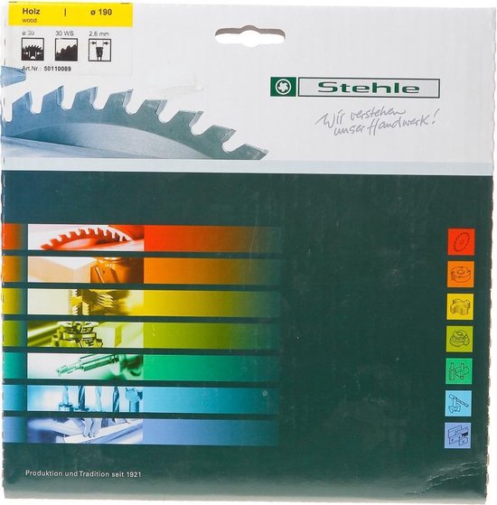 Stehle Cirkelzaagblad widia 30 tands WS-HSK-Board diameter 190 x 30mm | bol