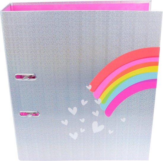 Ordner Funtastic A4. Cover in zilver glitter materiaal, bedrukte ...