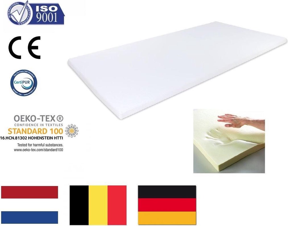 Topper Matras 160x200 Dekmatras Traagschuim Nasa Visco 6/7cm | bol.com