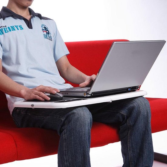 E-Table® Laptop standaard verstelbaar met koeler - Vouwtafel ...