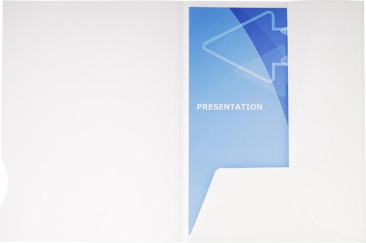 Pak van 20 presentatiemappen CHROMOLUX glanzend karton 250g - A4, Wit ...