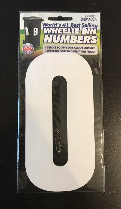 huisnummer sticker - nr. 0 - wit groot- huisnummer stickers ...