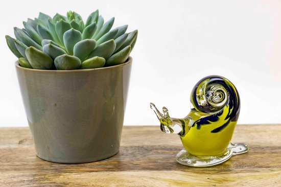 Glazen Slak Geel met Kleur L12 cm | bol.com