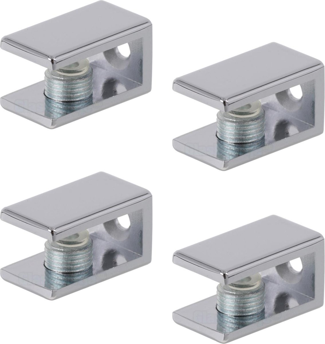 Glasplaatdrager 15 x 16 x 27 mm, voor glasdikte 6 t/m 10 mm, Chroom ...