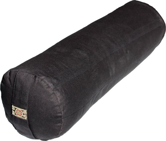Namaste® Yoga Bolster Rond Zwart - Boekweit - 100% Bio Katoen | bol.com