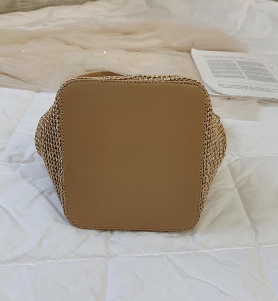 Rieten Handtas - Rieten Schoudertas - Bohemiam Look Ibiza Stijl - Rotan ...