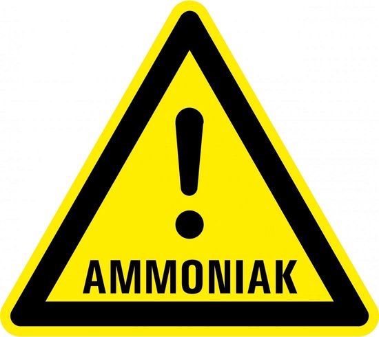 Waarschuwingssticker ammoniak 50 mm - 10 stuks per kaart | bol.com