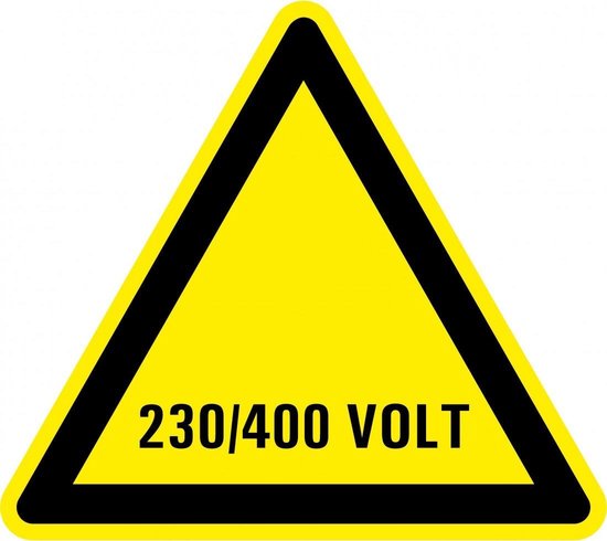 Sticker elektriciteit waarschuwing 230/400 volt 300 mm | bol.com