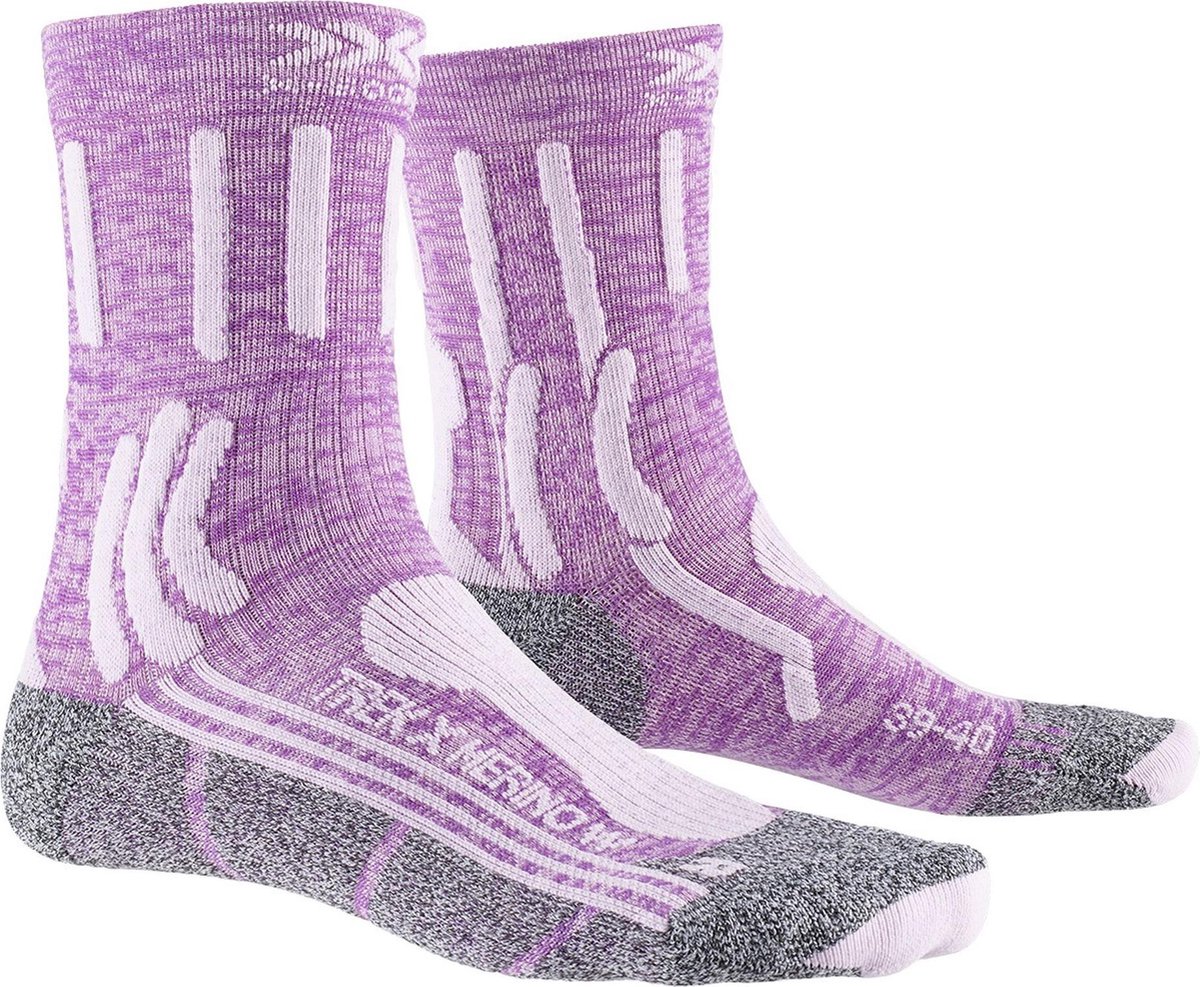 X-Socks Sportsokken - Maat 41/42 - Vrouwen - paars/wit/grijs | bol.com