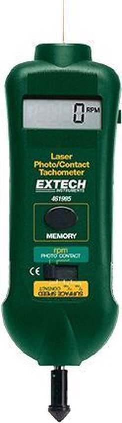 Extech 461995 Combinatie Contact Laser foto tachometer- contact en ...