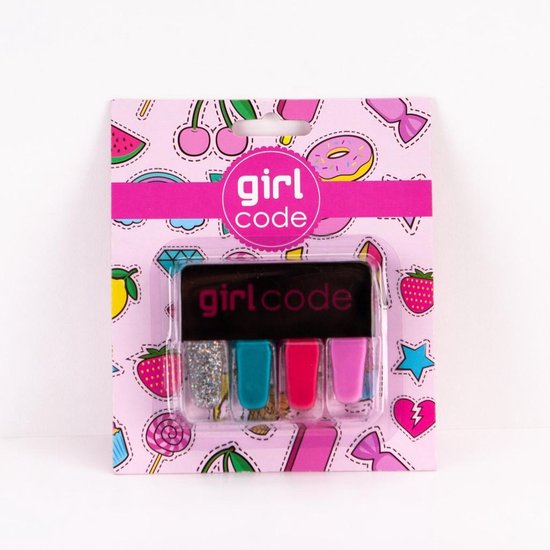 Girl Code Nagellak 3,5 Ml Zilver/turquoise/roze/ 4 Stuks | bol