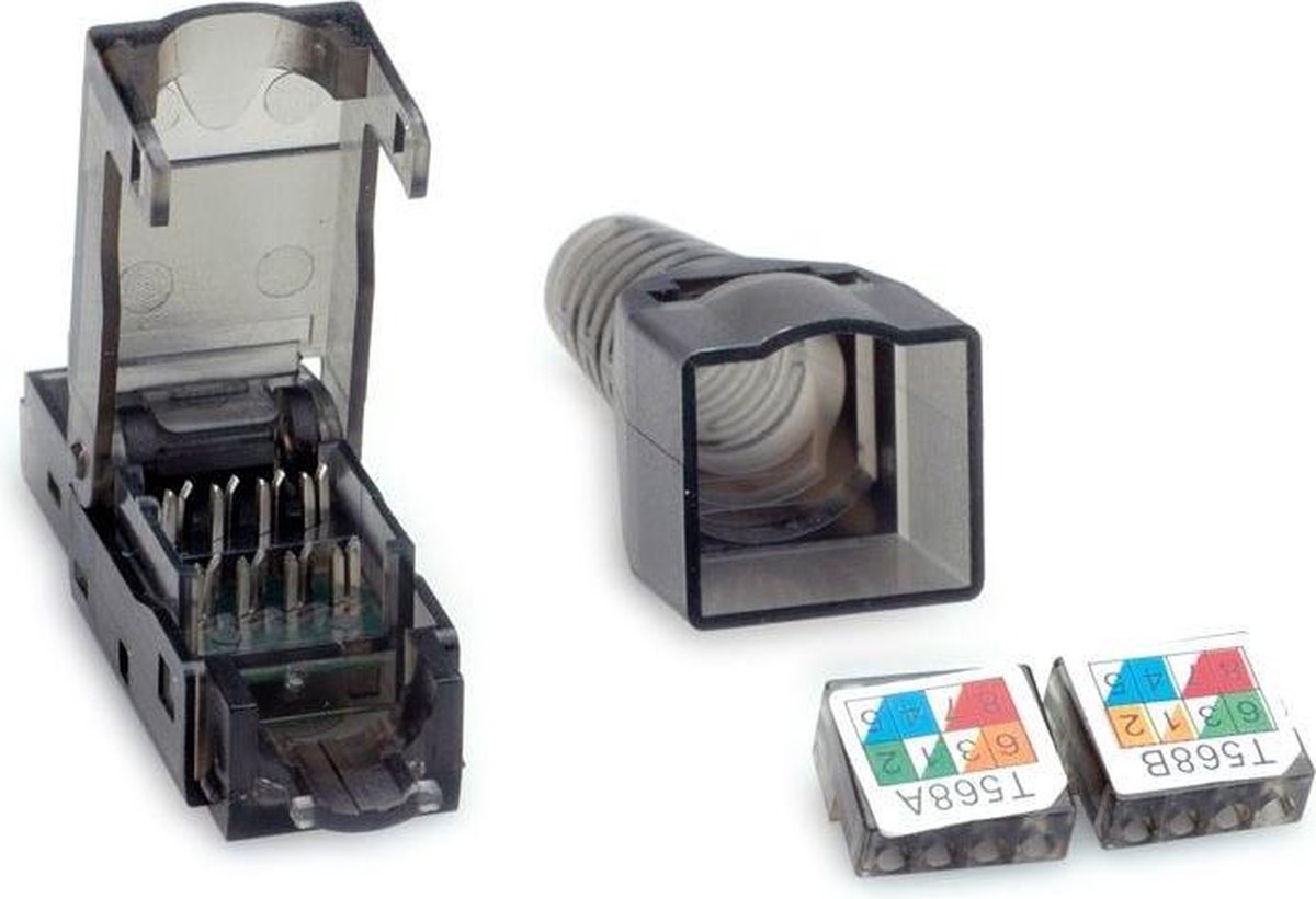 RJ45 toolless connector voor U/UTP CAT6 netwerkkabel - per stuk | bol