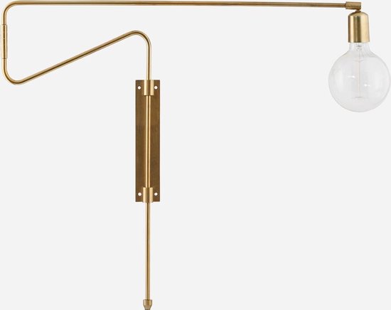 House Doctor CB0213 Wandlamp - Swing - L70xH65cm - Metaal Messing | bol.com