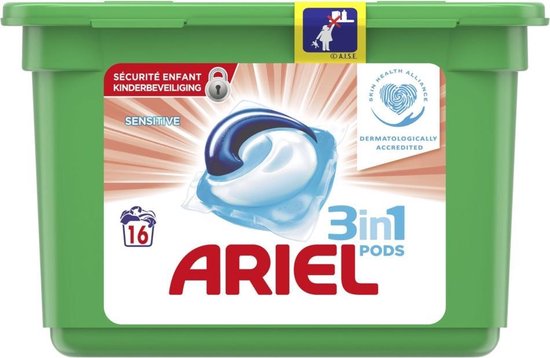 Ariel - Sensitive - 3in1 Waspods 96 Pods (6x16) | bol
