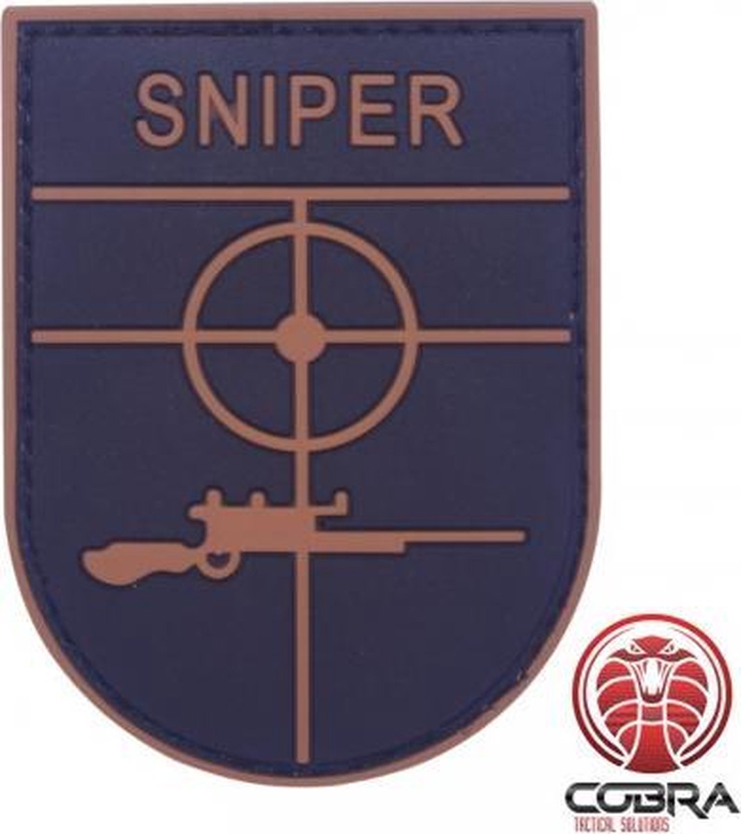 Sniper brown militaire PVC patch embleem met klittenband | bol.com