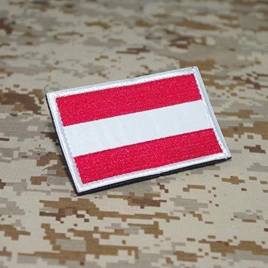Geborduurde patch embleem vlag Oostenrijk met klittenband | bol