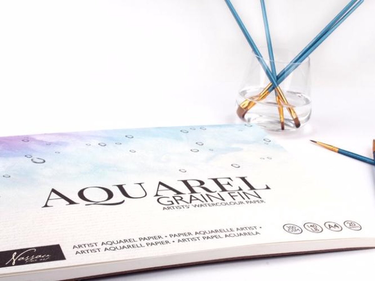 Aquarel Ecoline A4 Papier 20 Vel, 300g/m² Premium Kwaliteit + GRATIS ...