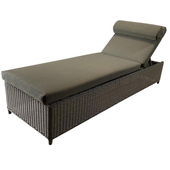 Barcelona lounge ligbed grijs wicker | bol
