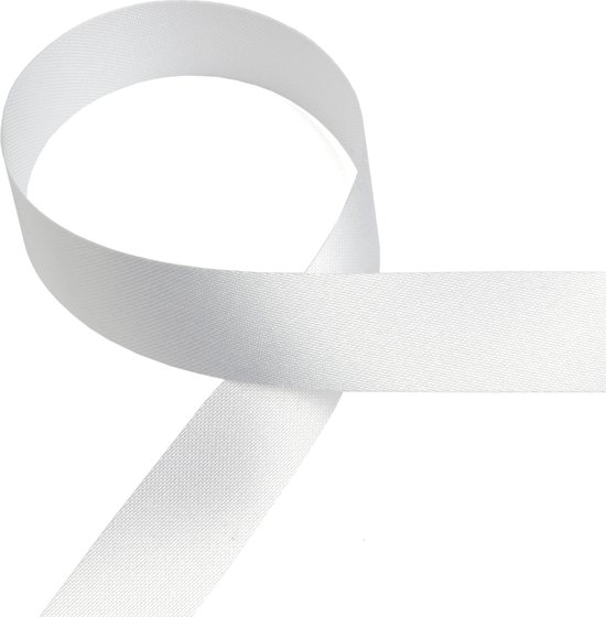 Satijn lint WIT, 25mm x100m | bol