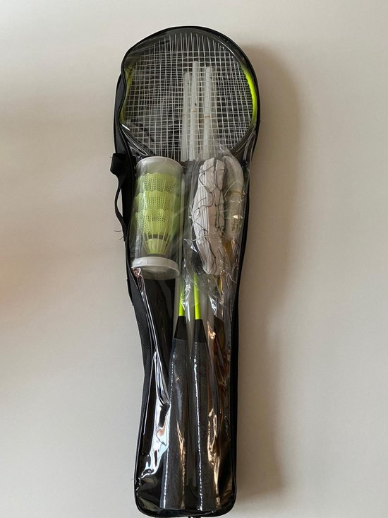 Set de badminton dans un sac portable: 2 raquettes - 3 navettes - filet ...