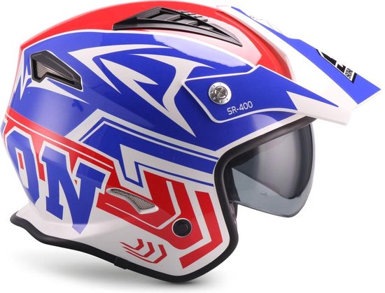 SOXON SR-401 Storm Blauw - jethelm, scooter helm, motorhelm dames ...