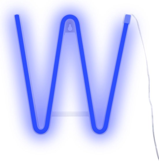 Neon LED Letter Blauw Blue W | bol.com