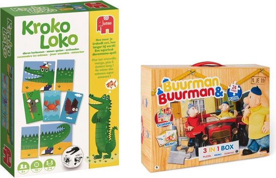 Kinderspelvoordeelset Kroko Loko Kinderspel & Buurman & Buurman 3 in 1 Box... | bol.com