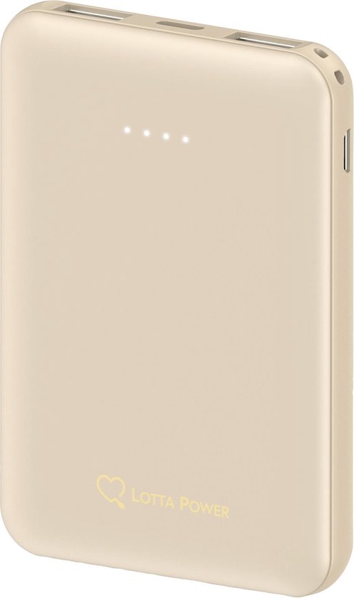 Lotta Power 217404 powerbank Goud Lithium-Polymeer (LiPo) 5000 mAh | bol.com