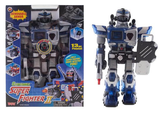 Robot superfighter 38 cm met licht en geluid - 13 delig | bol