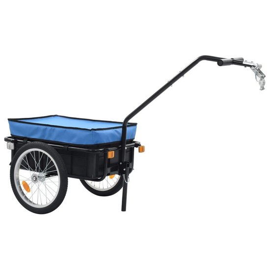 Fietskar/trekwagen - Staal - Blauw - 155x61x83 cm | bol.com