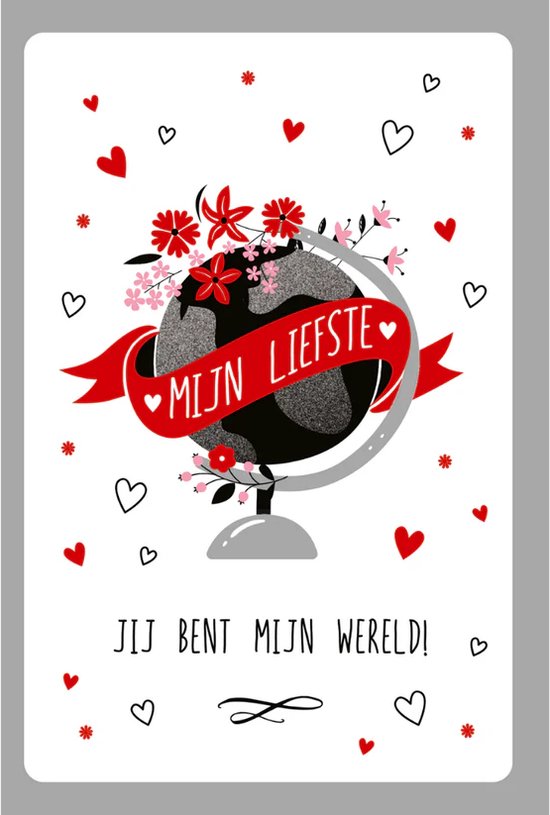 Kaart - Valentijn - Jij bent mijn wereld - mijn liefste - liefde - ik ...