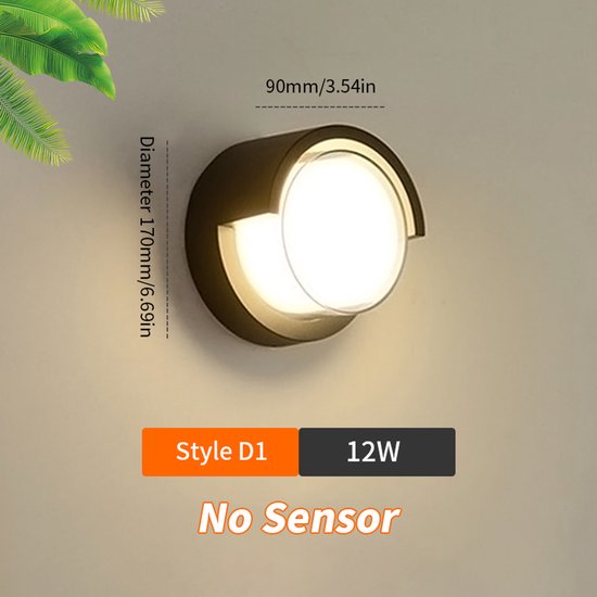 Haobosic - LED Wandlamp met Radar Bewegingssensor, Waterdicht IP66, 6W ...
