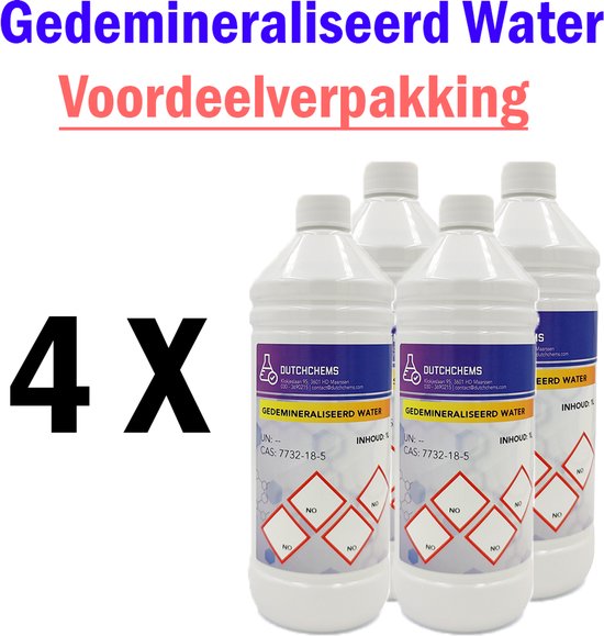 Strijkwater 4 stuks - Demi Water - Accu Water | bol