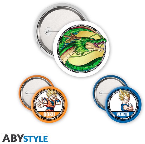 Pack de badges Dragon Ball Goku, Vegeta et Shenron (3x) | bol