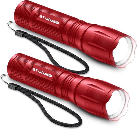 2-Pack 2000 Lumen LED-zaklamp op batterijen - Extreem Heldere Verlichting met 5 Modi -... | bol