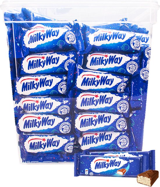 Milky Way Mini Party Pack - chocolade met nougat - melkchocolade ...