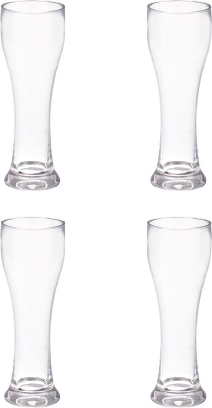 By Caryl Plastic Bierglazen – Set van 4 stuks - 410 ml - Onbreekbaar en Veilig voor... | bol