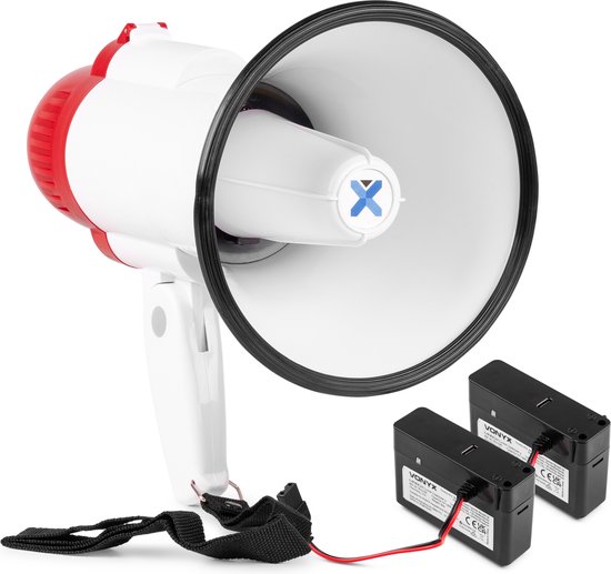 Vonyx MEG025 megafoon set met 2x lithium-ion accu’s - 25W Megafoon met ...