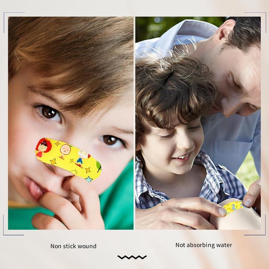 120x Water Resistant Latex Free Kids Patches - Colorful Plaster Strips ...