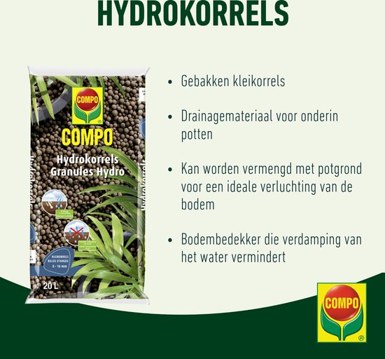COMPO Hydrokorrels - bodembedekker - stofvrije, onbreekbare kleikorrels ...
