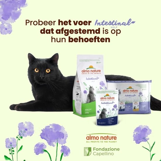 Almo Nature - Intestinal Help Natvoer Kat - Multi Pack - Zakjes met Vis ...