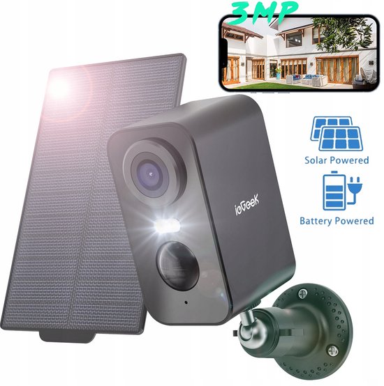 ieGeek ZS-GX3S 2K Beveiligingscamera - draadloos buiten met zonnepaneelcamera's -... | bol